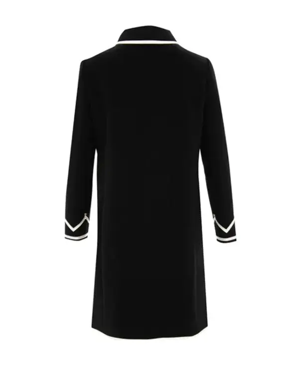 Moschino Contrast Trim Lapel Coat
