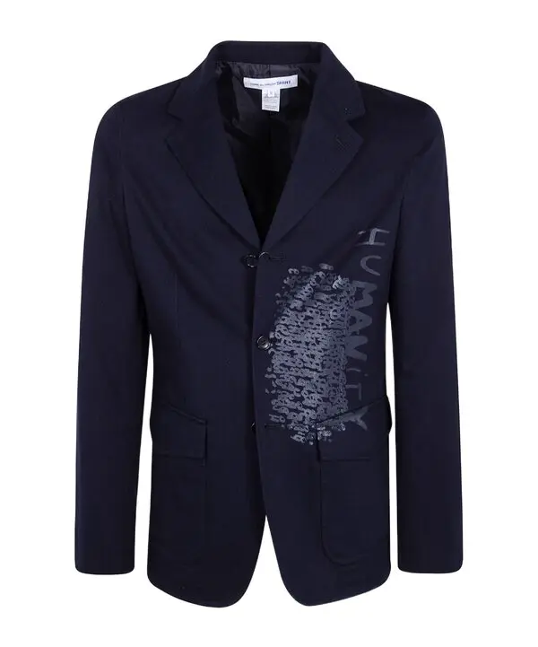 Comme Des Garçons Graphic Printed Blazer