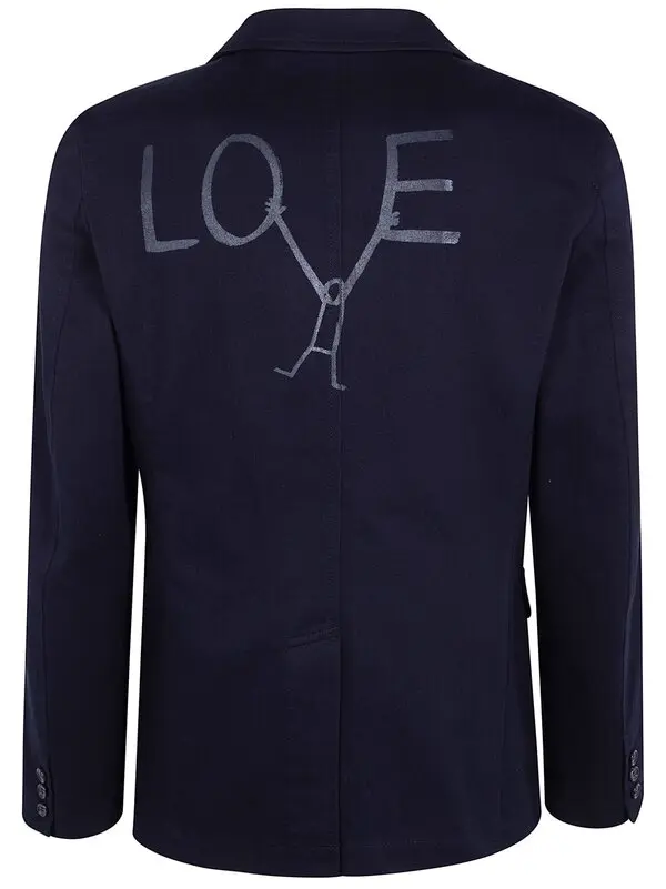 Comme Des Garçons Graphic Printed Blazer