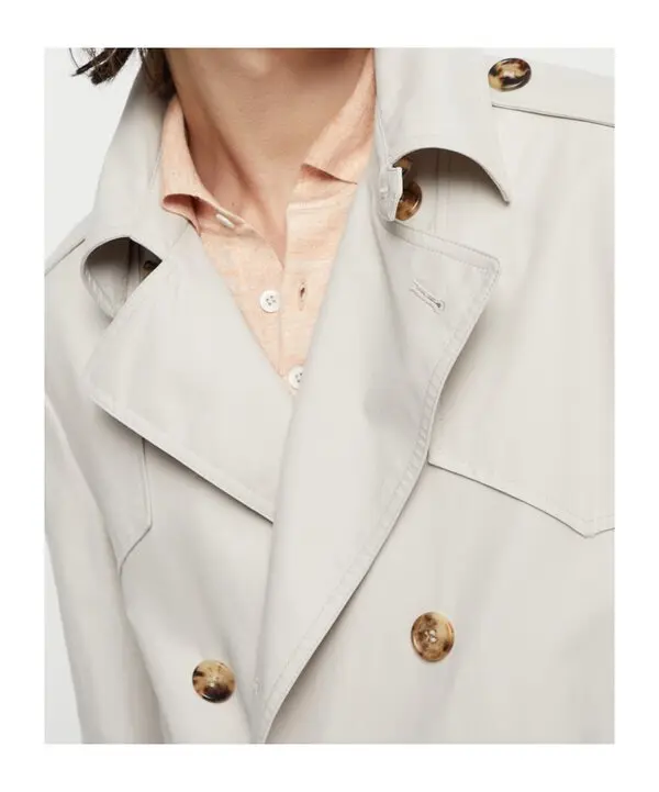 Brunello Cucinelli Water-resistant Trench Coat - Cold Beige
