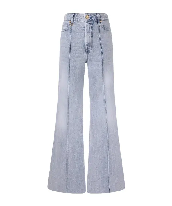 Zimmermann Denim Wide Leg Jeans - Castaway