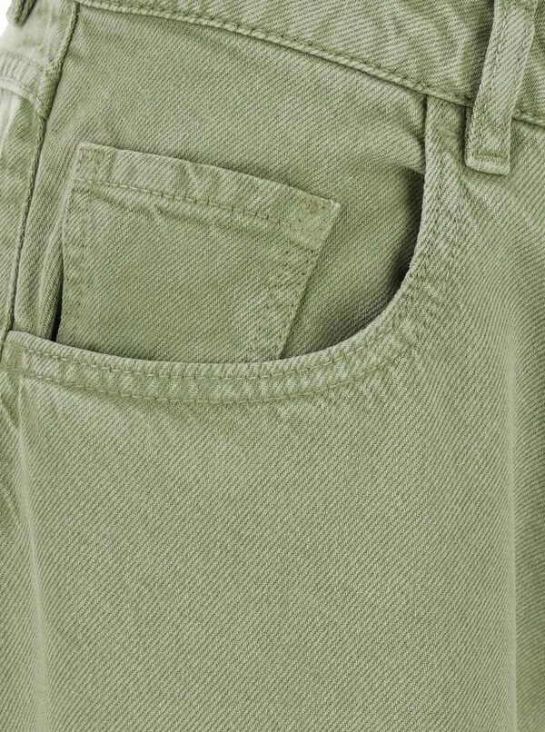 ICON DENIM LOS ANGELES High Waist Five-pocket Jeans - Green