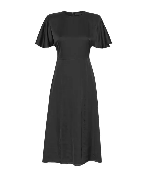 ROTATE BY BIRGER CHRISTENSEN Round Neck Short Sleeve Dress