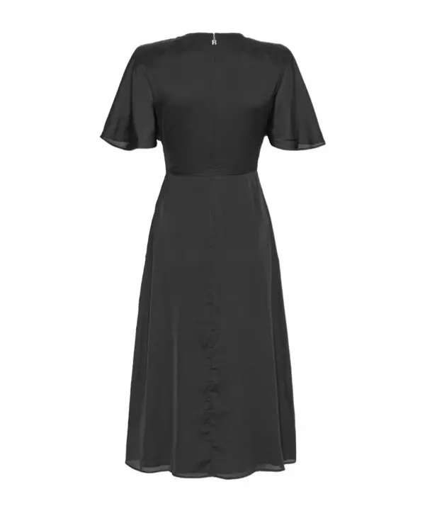 ROTATE BY BIRGER CHRISTENSEN Round Neck Short Sleeve Dress
