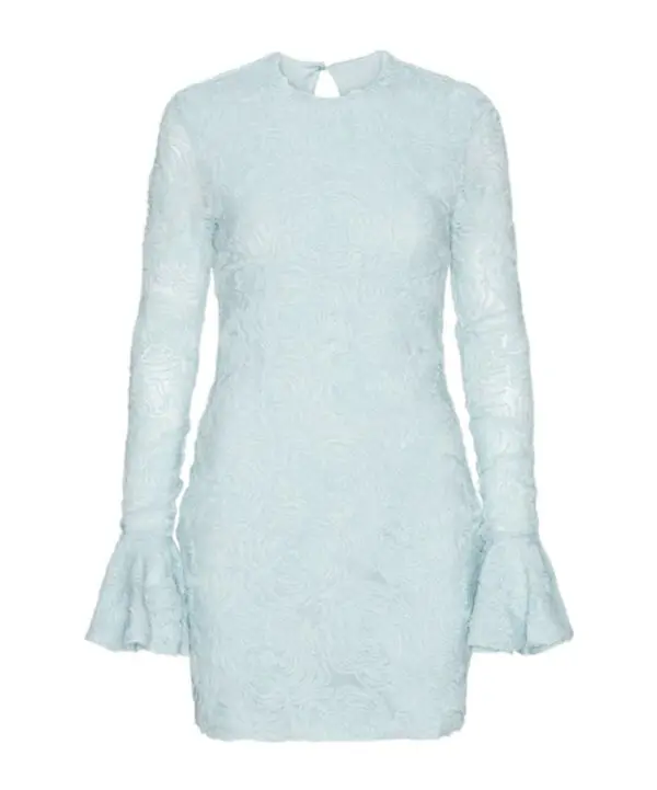 ROTATE BY BIRGER CHRISTENSEN Textured Long-sleeve Mini Dress
