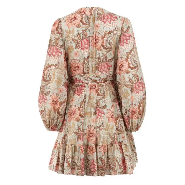 Zimmermann Daylight Mini Wrap Dress - Nude