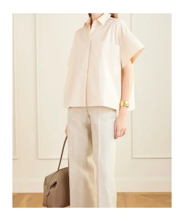 Co Cotton-poplin Shirt With Oversized Chest Pocket - White