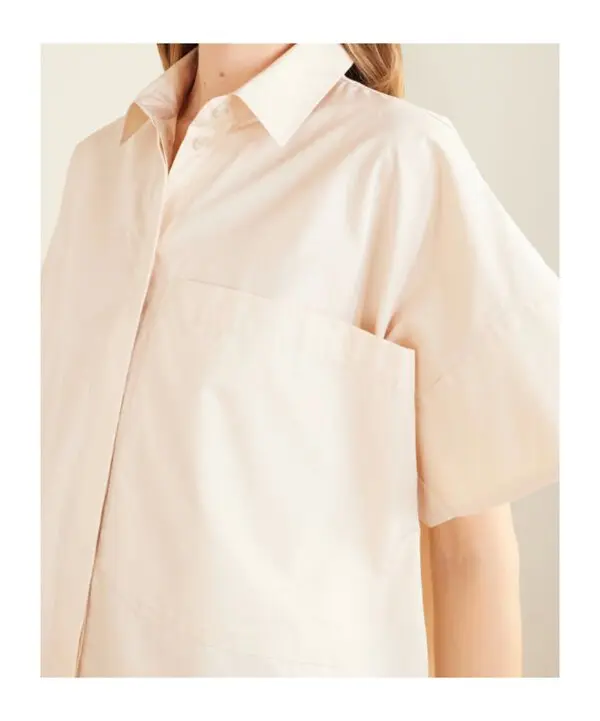 Co Cotton-poplin Shirt With Oversized Chest Pocket - White