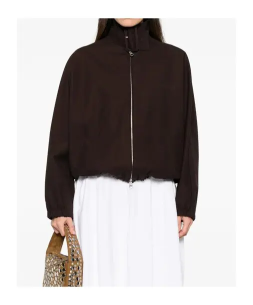 COURREGES Courrèges Zip-up Jacket With Stand Collar And Buckle Detail