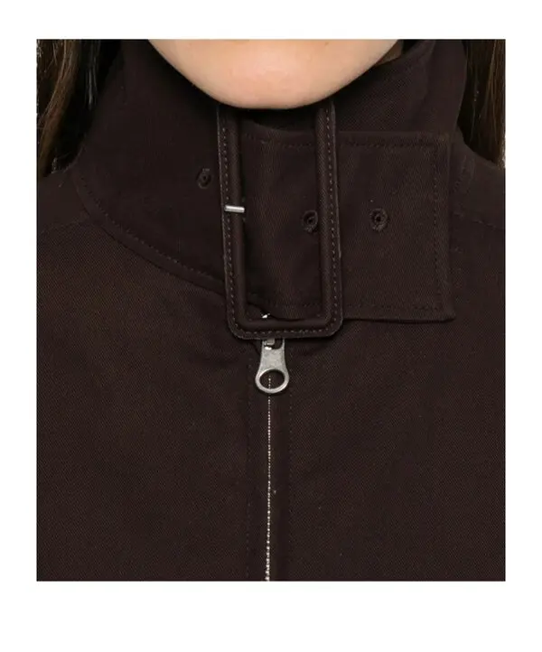 COURREGES Courrèges Zip-up Jacket With Stand Collar And Buckle Detail
