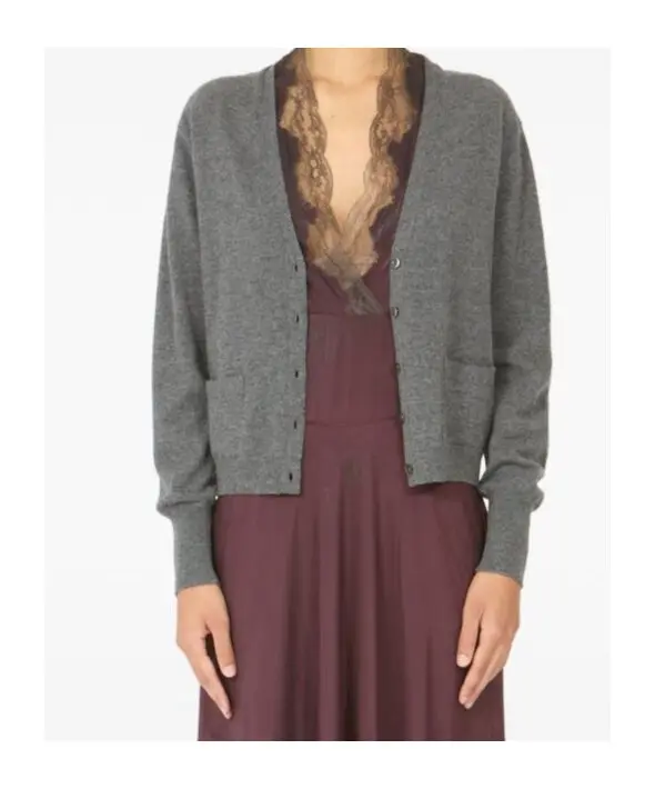 MAISON MARGIELA Long-sleeved V-neck Cardigan With Pockets - Black