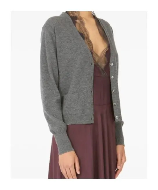MAISON MARGIELA Long-sleeved V-neck Cardigan With Pockets - Black