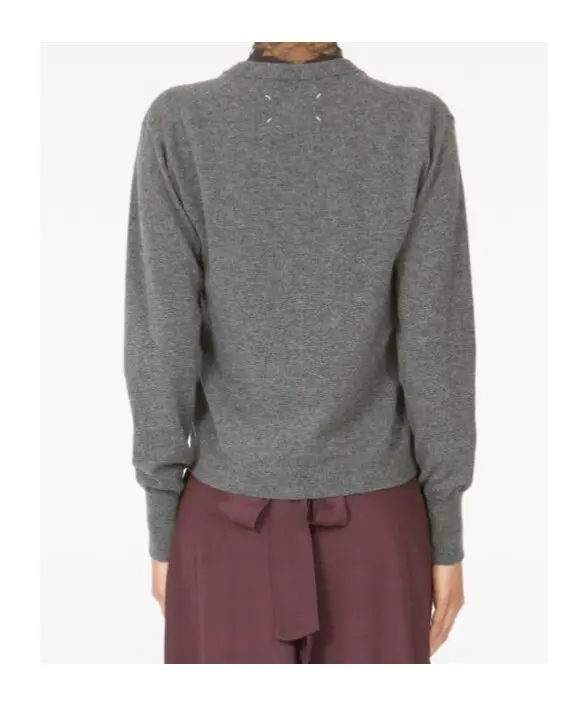 MAISON MARGIELA Long-sleeved V-neck Cardigan With Pockets - Black