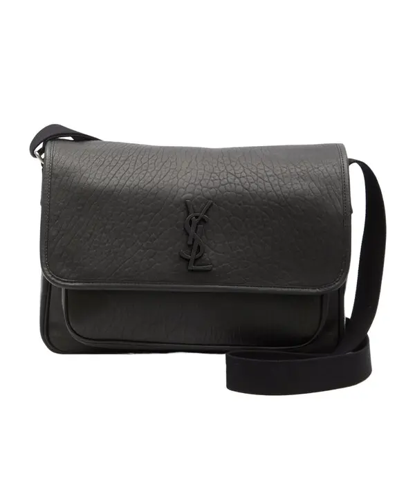 Saint Laurent Niki Foldover Top Messenger Bag - Black