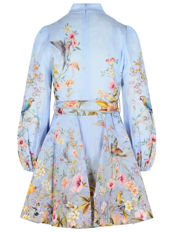 Zimmermann Rebellion Light Linen Dress - Blue