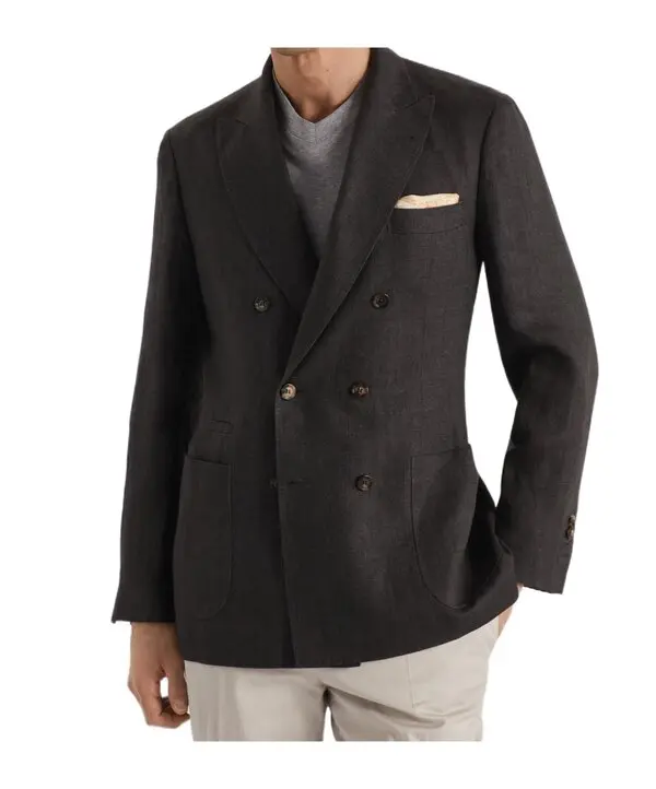 Brunello Cucinelli Double Breasted Blazer - Anthracite