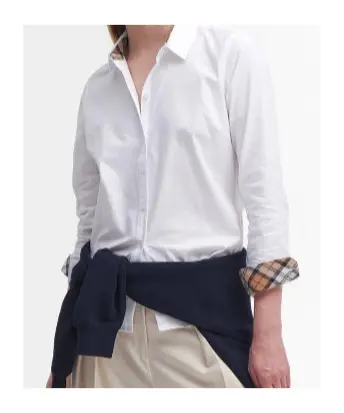 Barbour Collared Long Sleeve Shirt With Branded Buttons