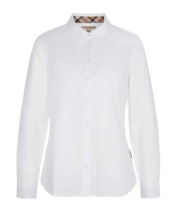 Barbour Tartan Trim Oxford Shirt - White