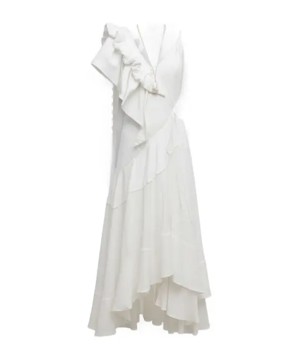 Loewe Ruffled Dress - White