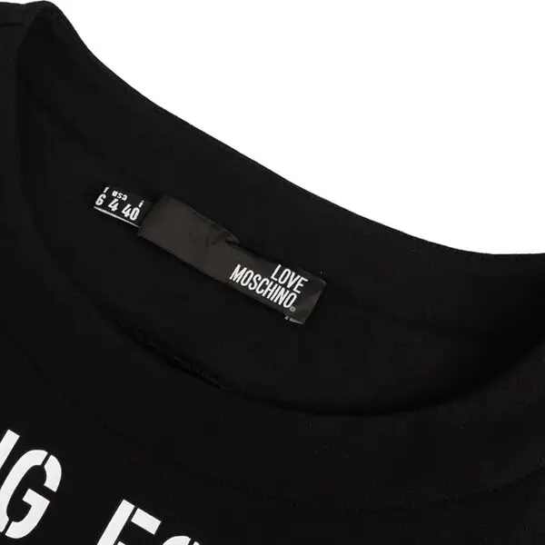 Moschino Printed Round Neck Short Sleeve Dress