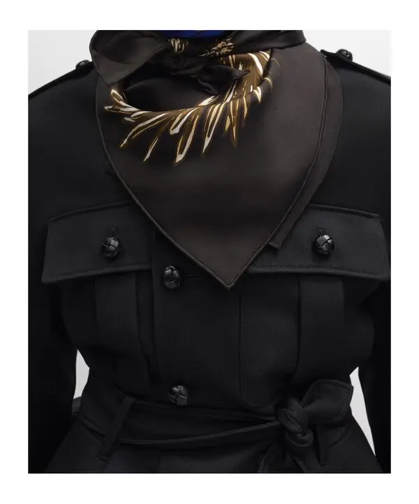 Celine Silk Twill Square Scarf With Graphic Detailing