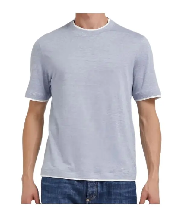 Brunello Cucinelli Layered Effect Crewneck T-shirt - Gray
