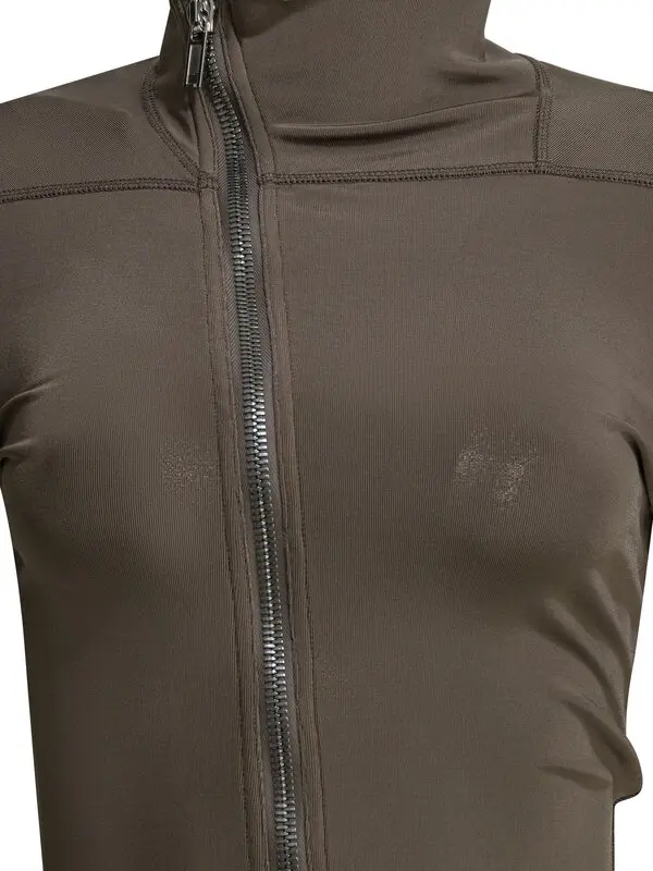 Rick Owens Long Sleeve Zip Up Jacket - Brown