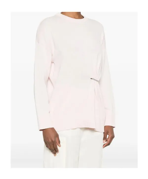 TWINSET Gathered Sweater With Front Pleating - White