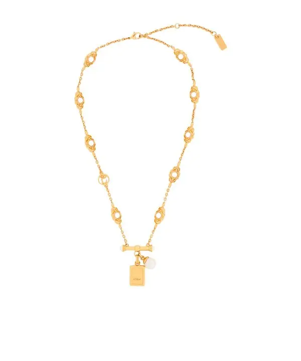 Chloé Classy Necklace - Gold And Pearl Colors