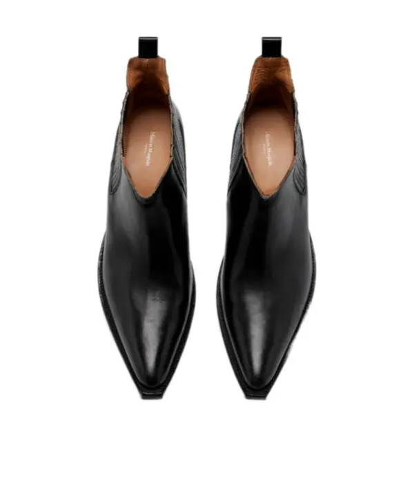MAISON MARGIELA Heel-less Western Chelsea Boots In Vintage Leather
