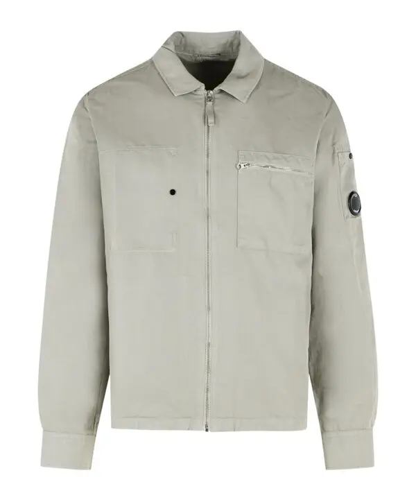 C.P. COMPANY Zip Pocket Lens Jacket - Beige