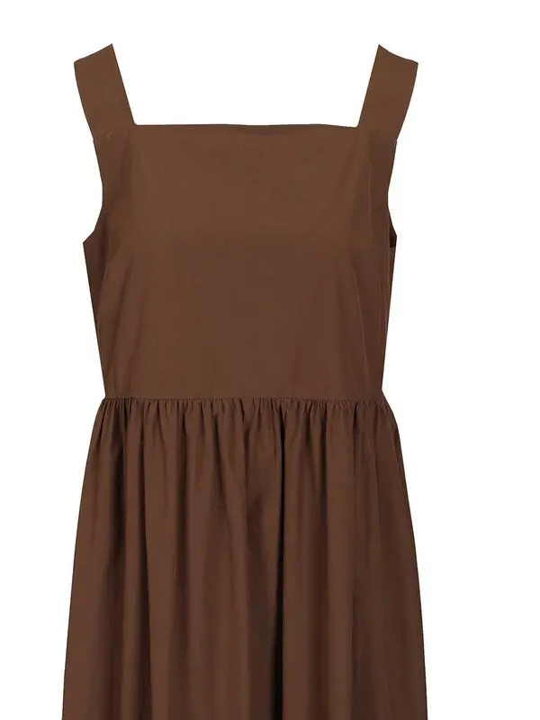 Max Mara Lace Trimmed Ankle-length Dress - Chocolate