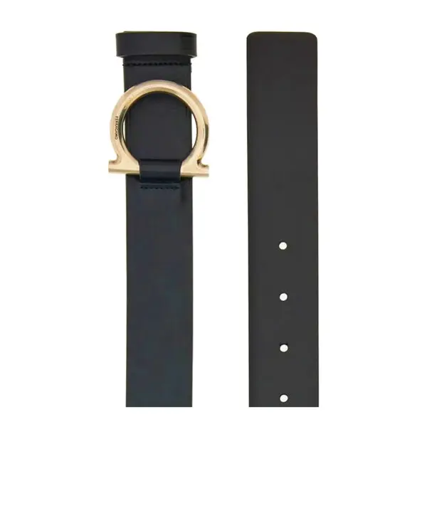 FERRAGAMO Gancini Buckle Leather Belt