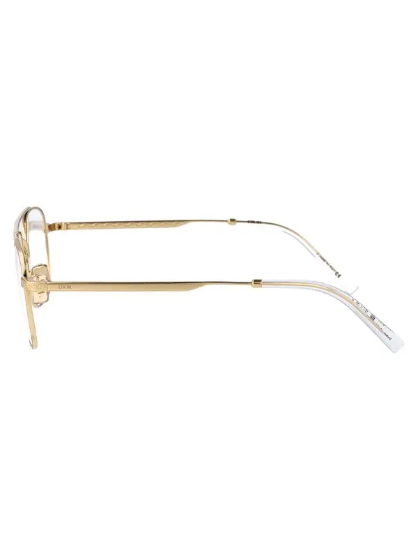 Dior Full-rim Gold Tone Eyeglasses - Nude