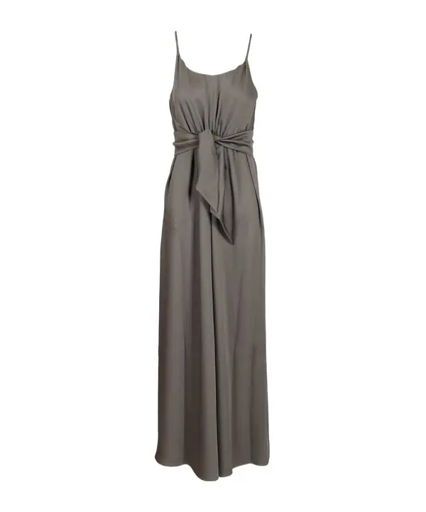 Emporio Armani Belted Maxi Dress - Gray
