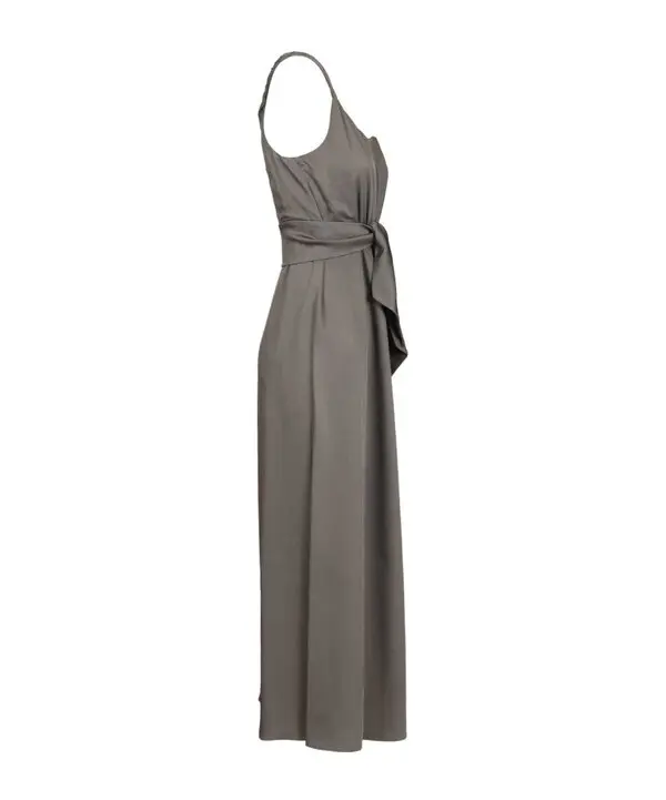 Emporio Armani Belted Maxi Dress - Gray