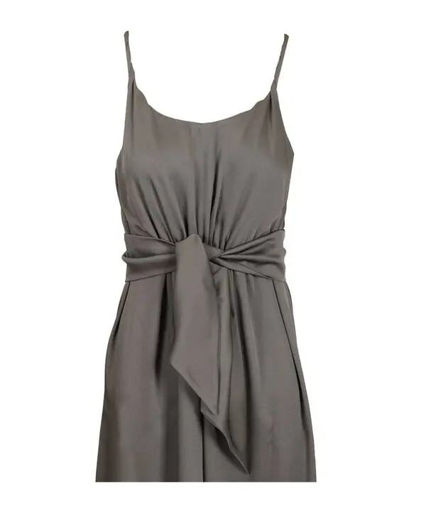 Emporio Armani Belted Maxi Dress - Gray