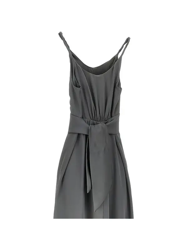 Emporio Armani Belted Maxi Dress - Gray