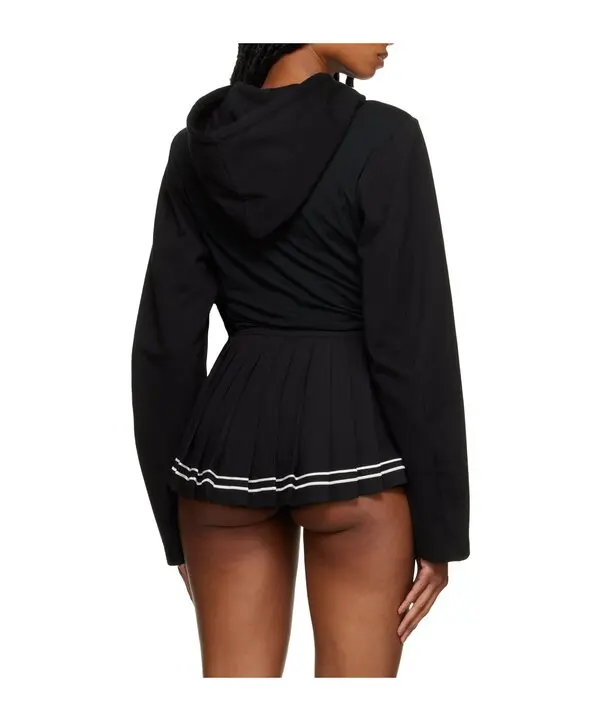 PUSHBUTTON Long-sleeved Hoodie With Drawstring And Knot Detailing