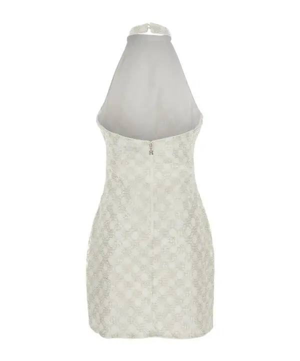 ROTATE BY BIRGER CHRISTENSEN Sequinned Sleeveless Halterneck Dress