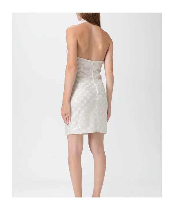 ROTATE BY BIRGER CHRISTENSEN Sequinned Sleeveless Halterneck Dress