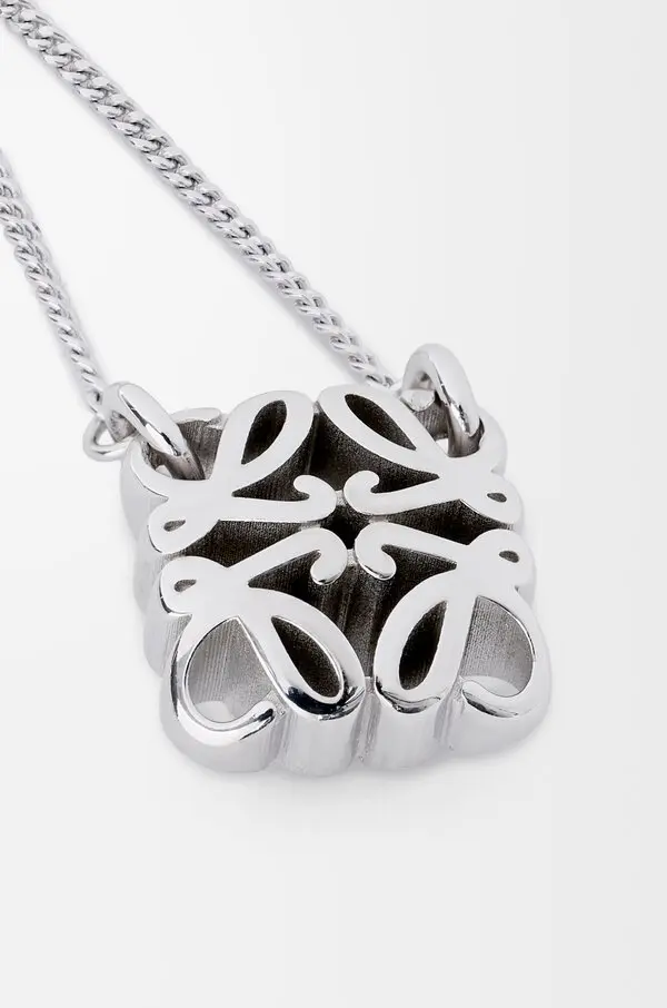 Loewe Anagram Bombe Double Chain Necklace - Silver