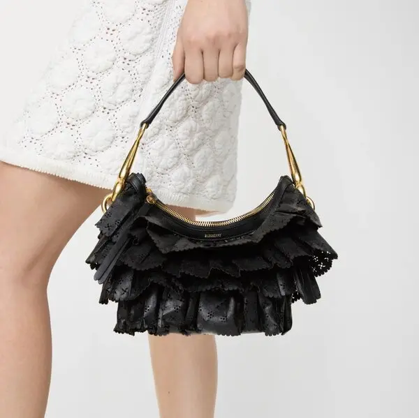 Burberry Mini Ruffle Bag - Black