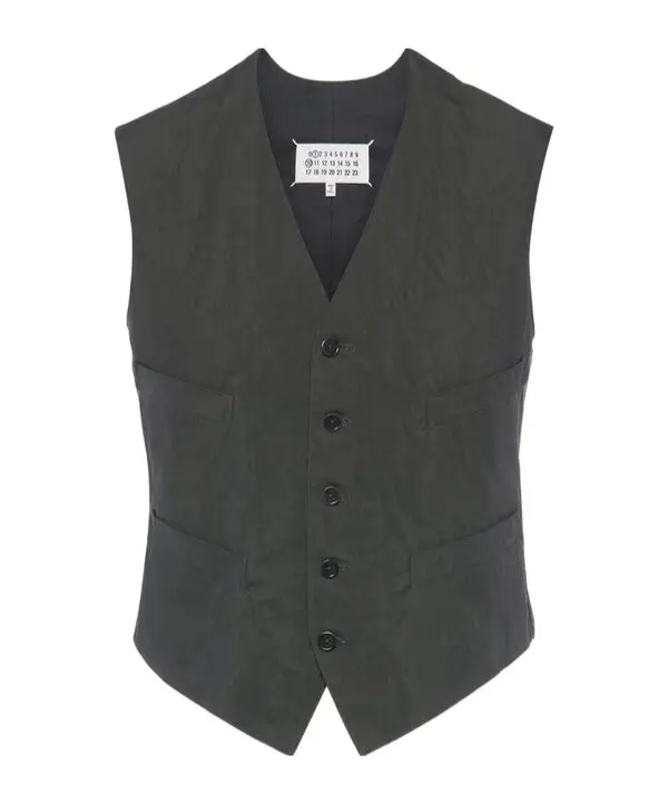 MAISON MARGIELA Buttoned Vest Jacket - Dark Grey