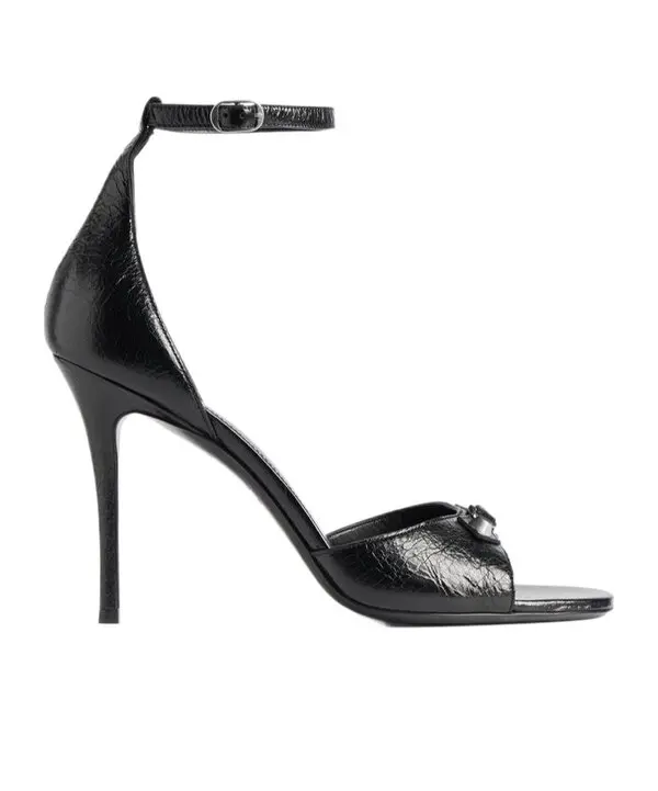 Balenciaga City Up Ankle-strap Heeled Sandals - Black