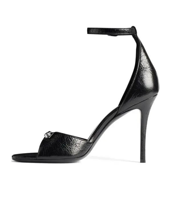 Balenciaga City Uptown Heeled Sandals - Black
