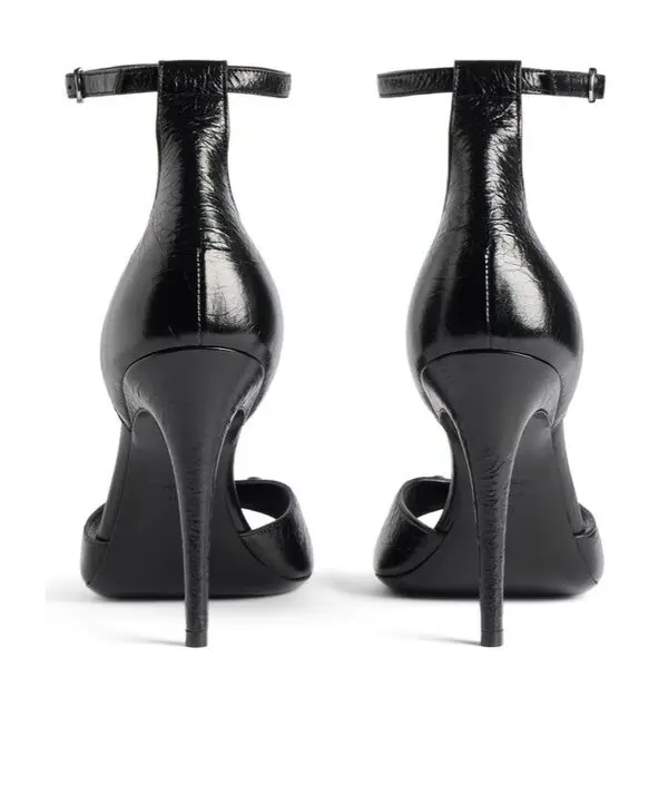 Balenciaga City Uptown Heeled Sandals - Black