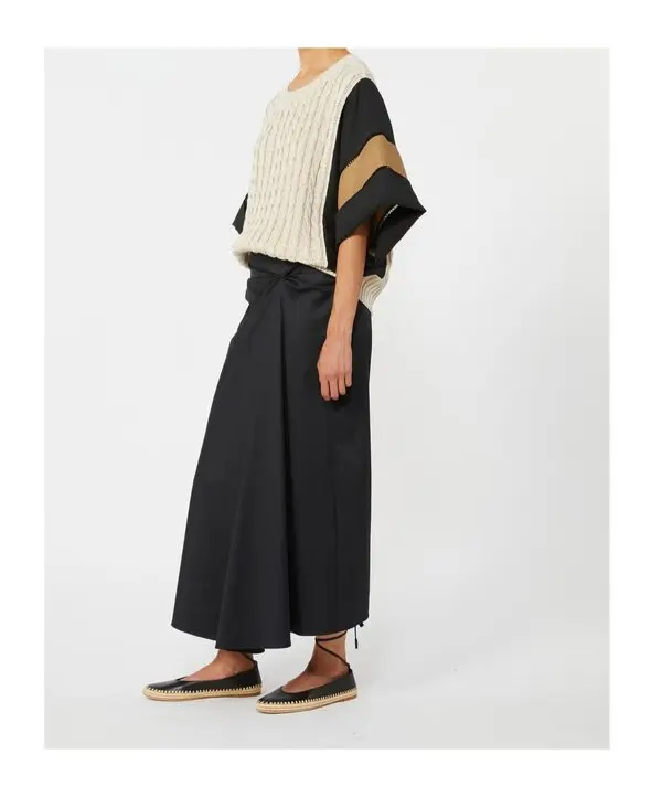 Max Mara Round Neck Sweater With Contrasting Cuffs