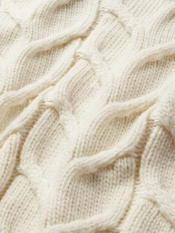 FRAME Cable-knit Roll-neck Sweater