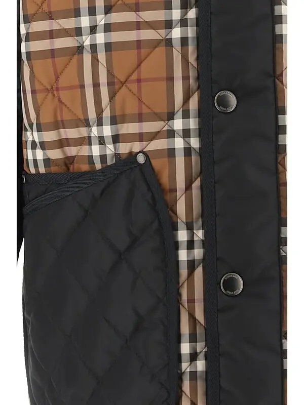 Burberry Checked Panelled Quilted Jacket